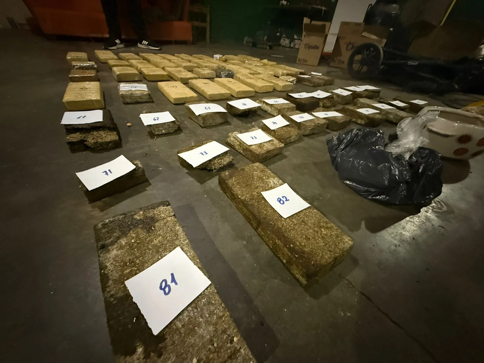 Policía pampeana secuestró más de 64 kilos de marihuana