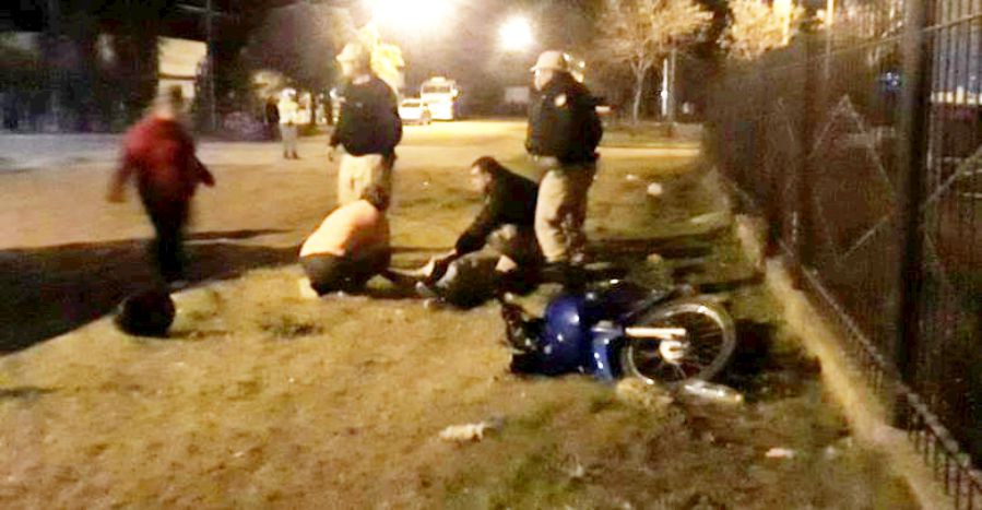 Castex: se escapó en moto de la Policía, chocó y está grave